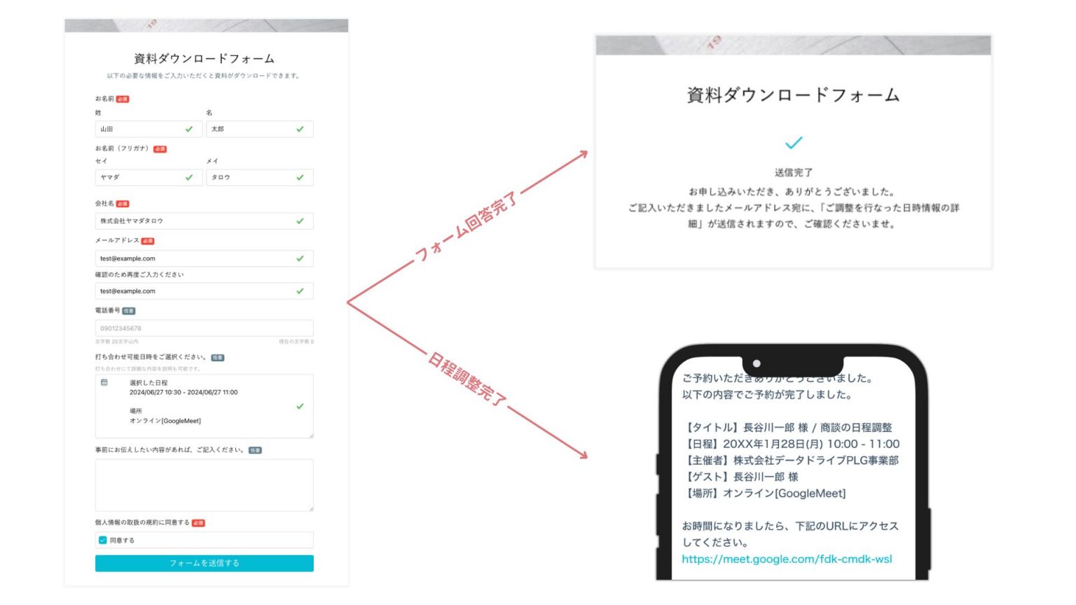 フォーム回答と日程調整を同時に！formrun×bookrunで簡単に日程調整機能付きフォームを作ろう | formLab